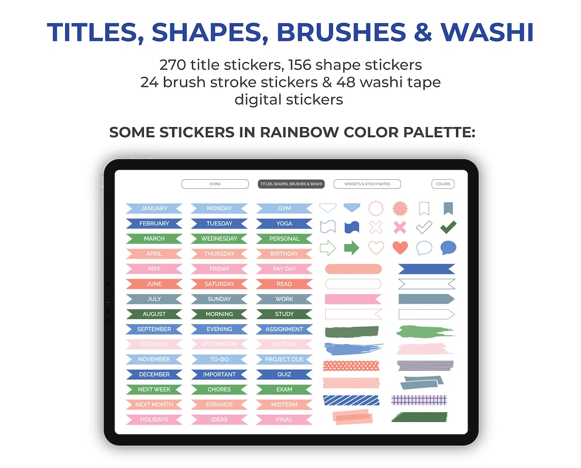 Digital Stickers for Goodnotes Digital Sticker Book Digital - Etsy