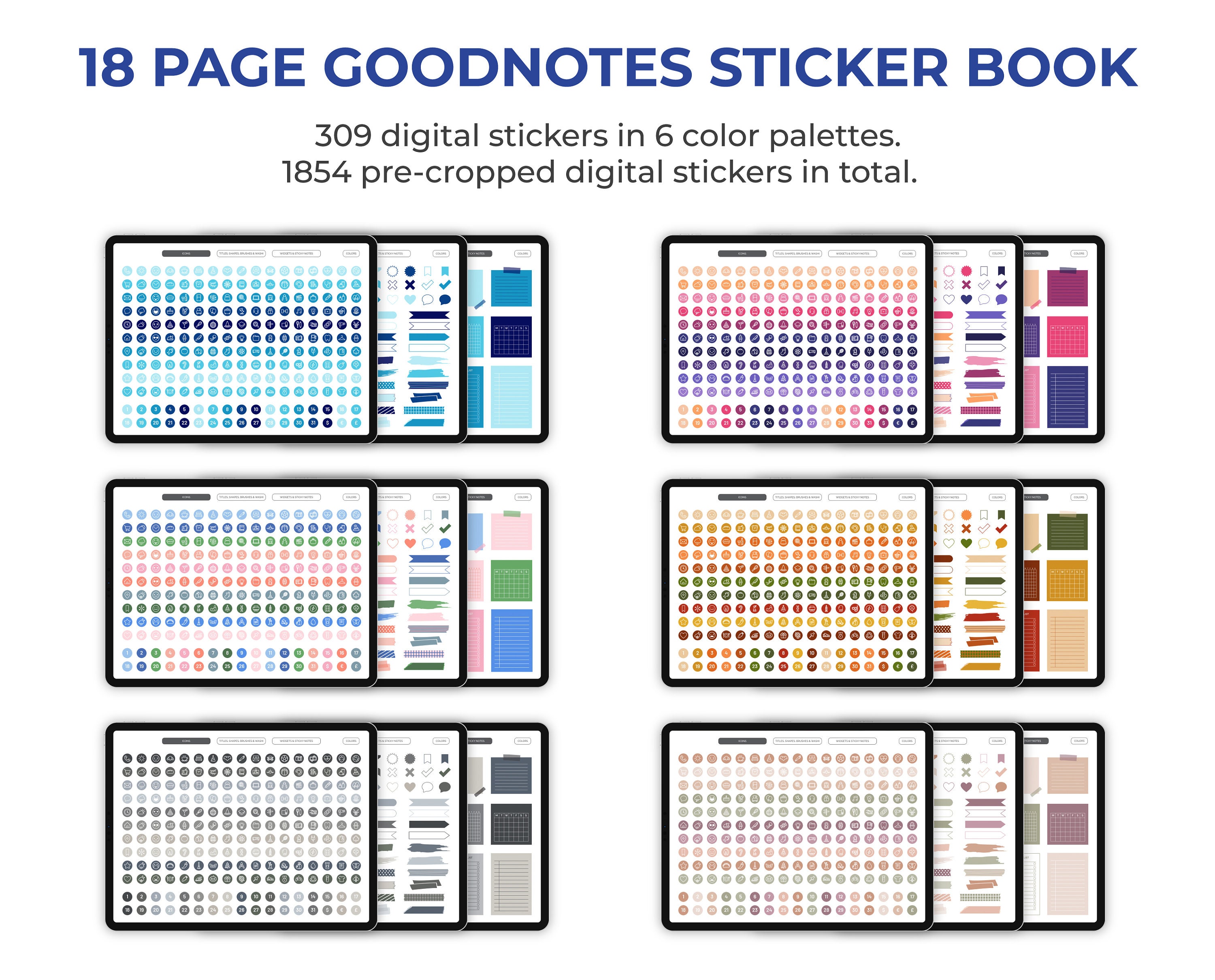 Digital Stickers for Goodnotes Digital Sticker Book Digital - Etsy