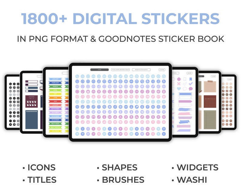 Digital Planner for Goodnotes/notability Undated Digital - Etsy