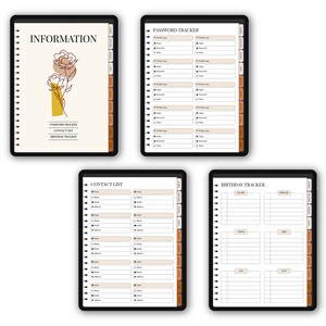 Undated Digital Planner for Goodnotes/notability, Hyperlinked Digital ...