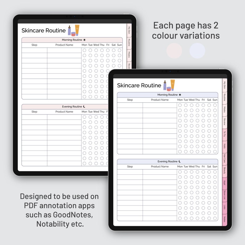 Digital Beauty Planner for Goodnotes, Notability | Hyperlinked iPad ...
