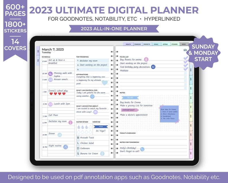 Digital Planner Bundle for Goodnotes/notability 2022 Ultimate - Etsy