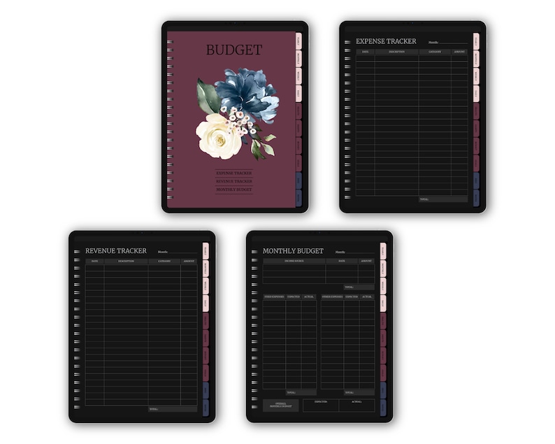 Undated Dark Mode Digital Planner for Goodnotes/notability - Etsy