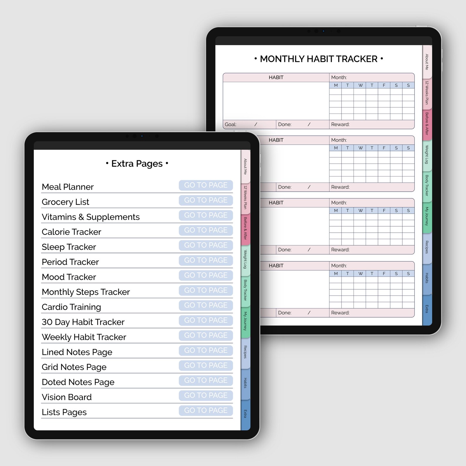 Digital Fitness Planner for Goodnotes Notability - Etsy