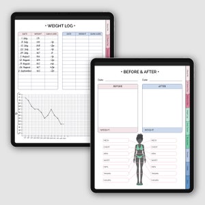 Digital Fitness Planner for Goodnotes, Notability | Hyperlinked Workout ...