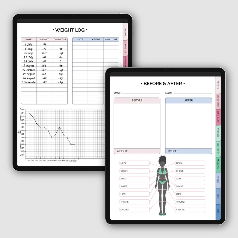 Digital Fitness Planner for Goodnotes Notability - Etsy