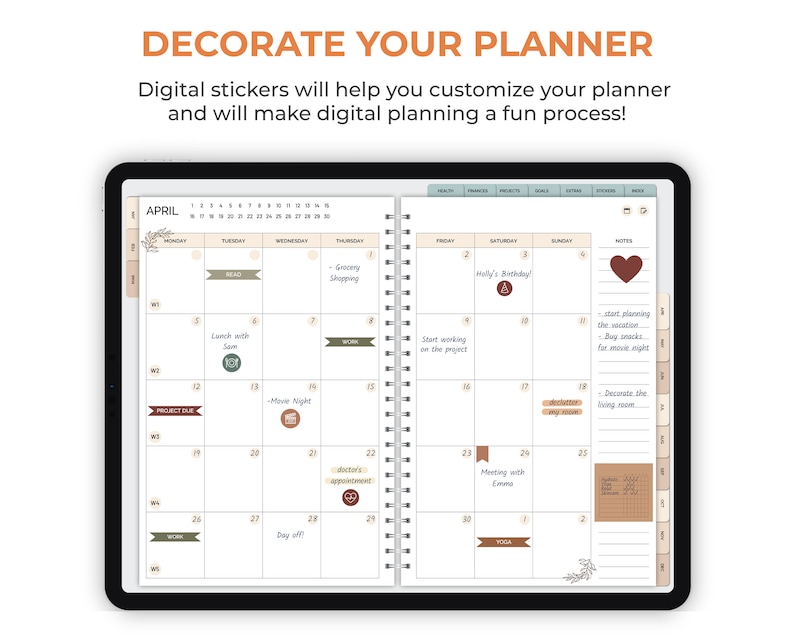 Digital Sticker Book for Goodnotes PNG Files of Digital | Etsy