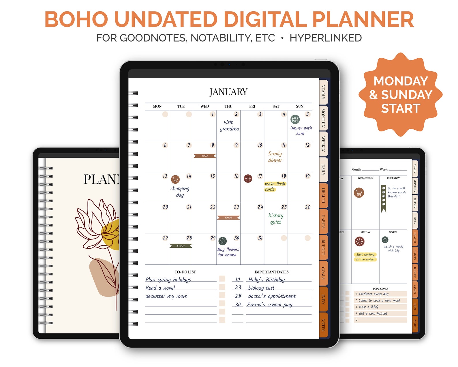 Digital Planner Bundle for Goodnotes/notability 2022 Ultimate | Etsy