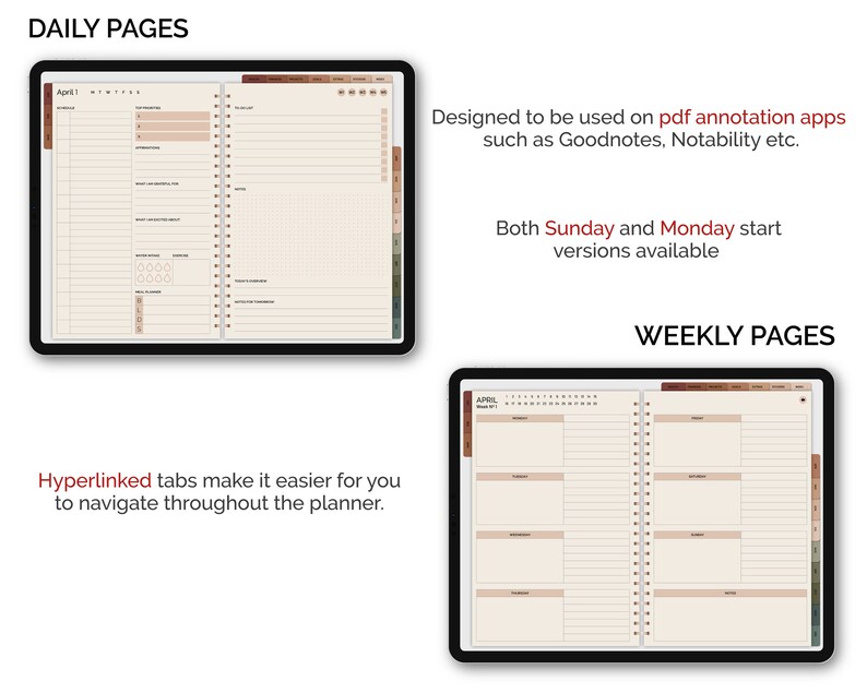 Digital Planner for Goodnotes/notability Undated Digital Life | Etsy