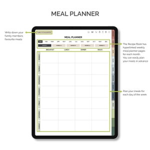 Digital Recipe Book for Goodnotes, Notability | Hyperlinked iPad ...