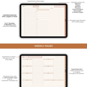 Undated Digital Planner for Goodnotes/notability, Digital Planner for ...