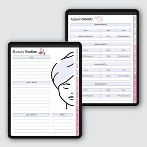 Digital Beauty Planner for Goodnotes, Notability | Hyperlinked iPad ...