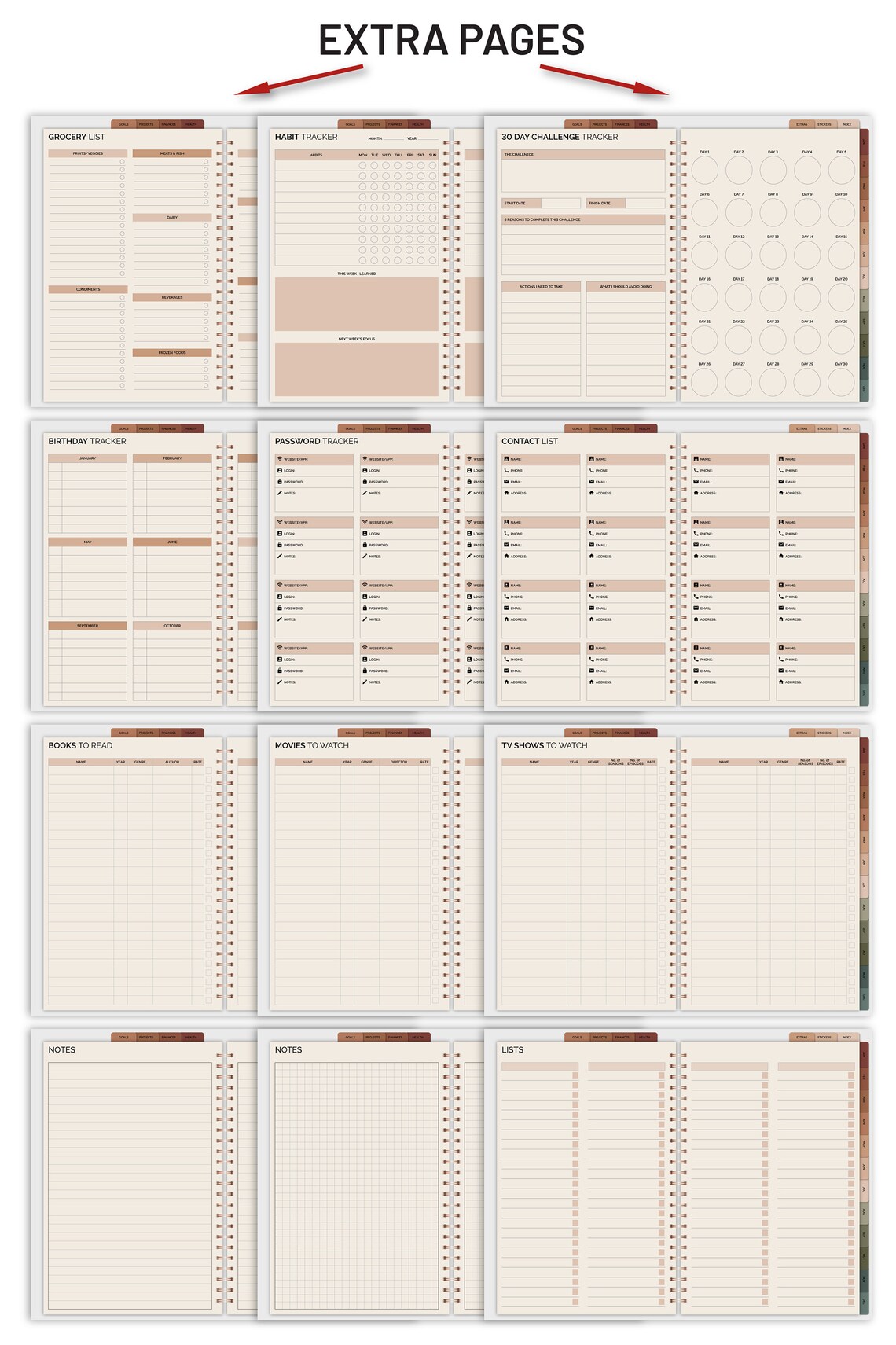 Digital Planner for Goodnotes/notability Undated Digital Life | Etsy