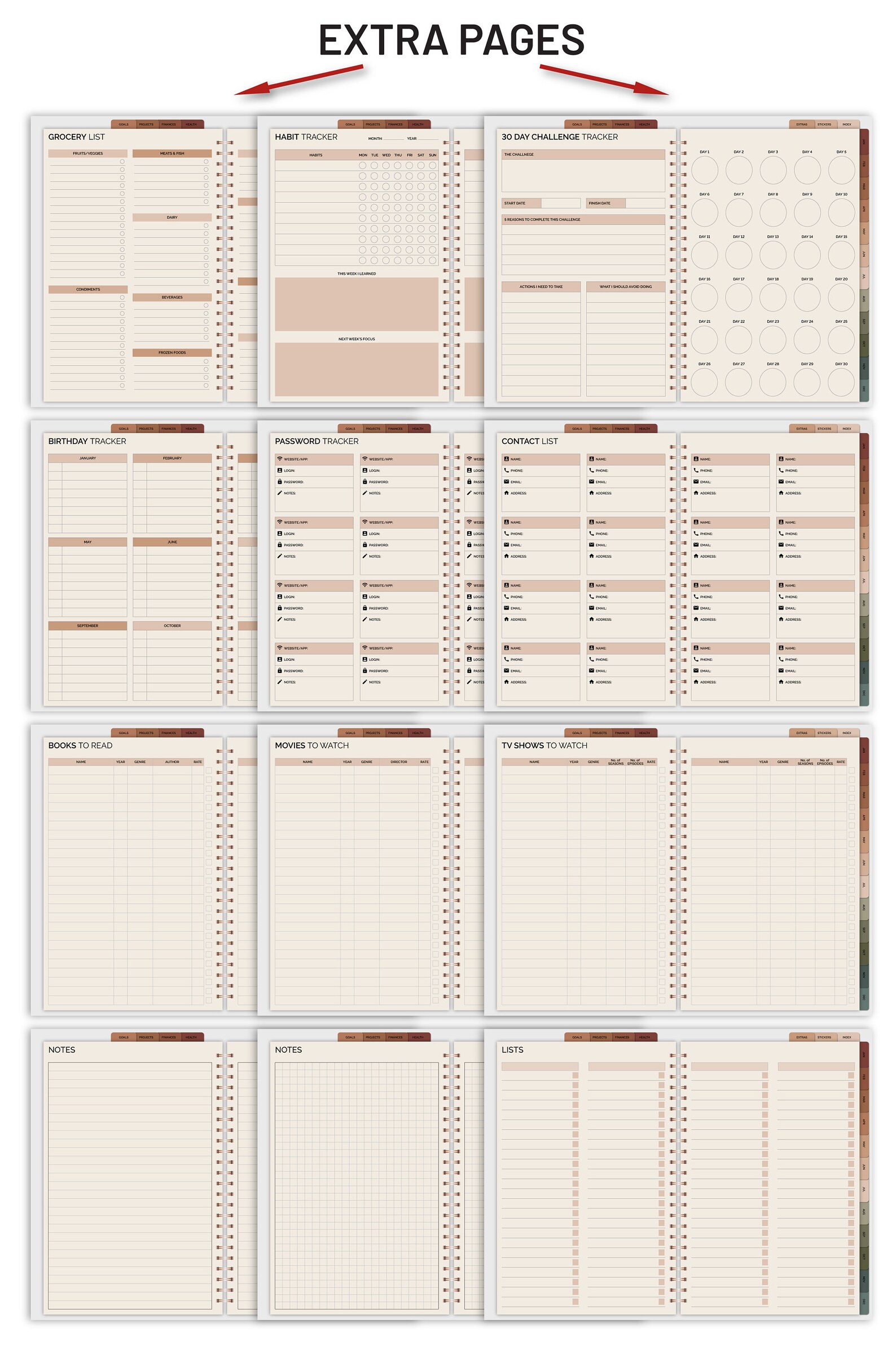 Digital Planner for Goodnotes/notability Undated Digital Life | Etsy