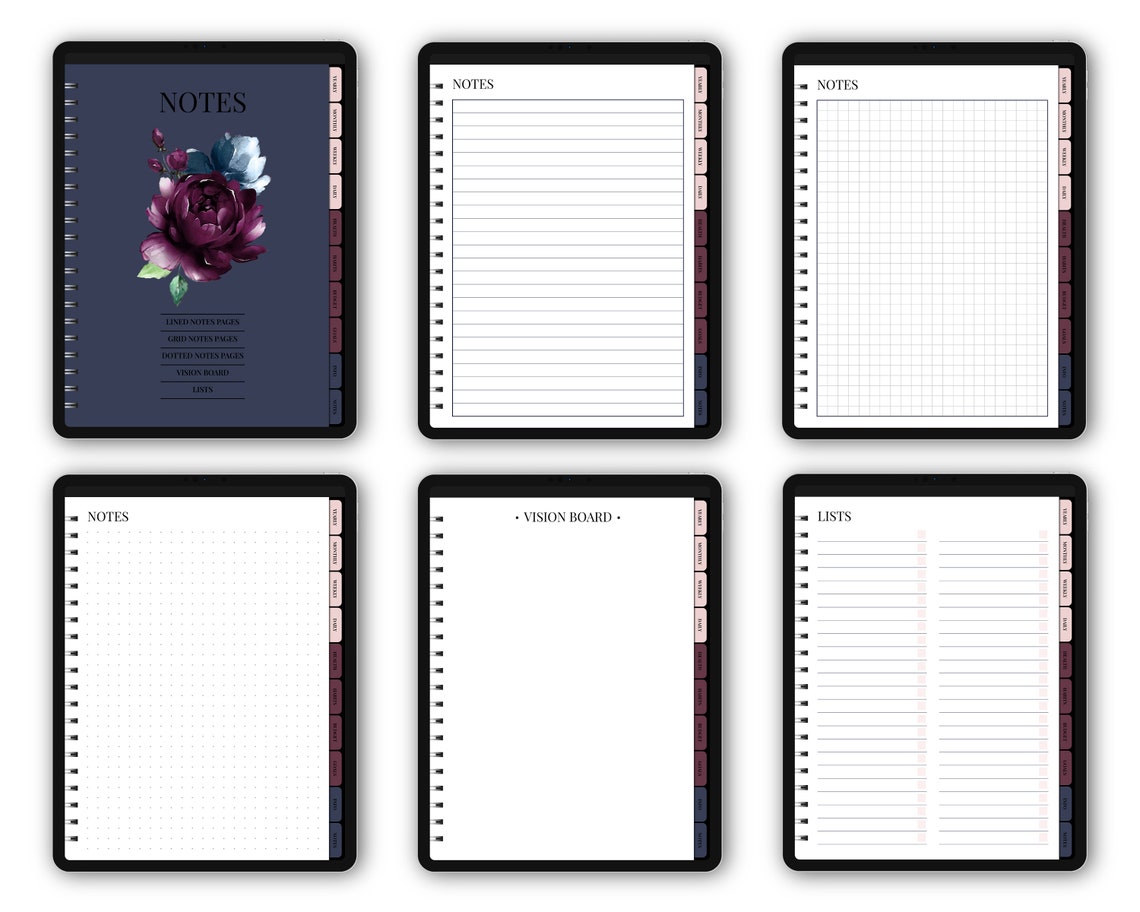 Undated Digital Planner for Goodnotes/Notability with | Etsy