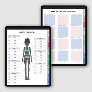 Digital Fitness Planner for Goodnotes, Notability | Hyperlinked Workout ...