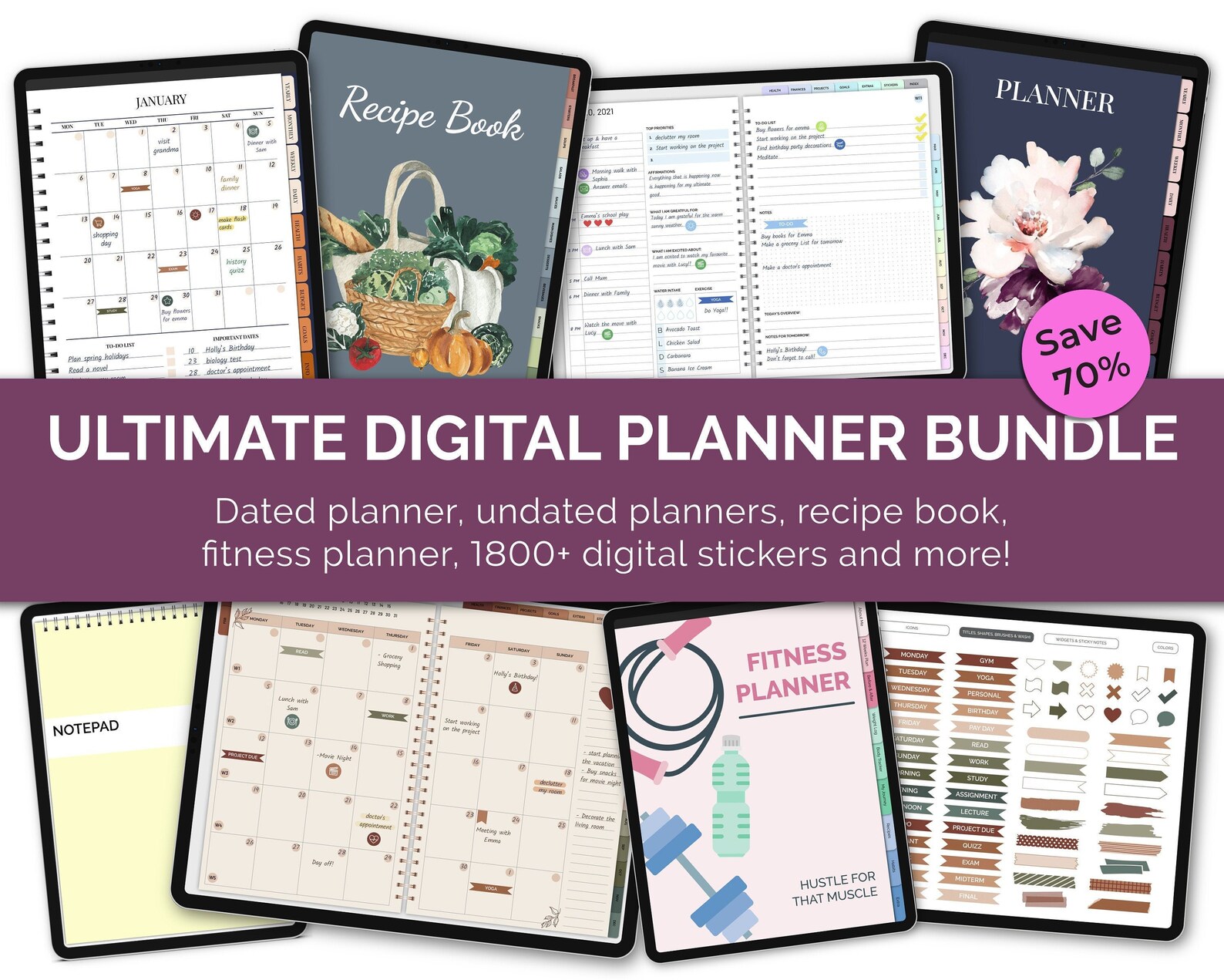Digital Planner Bundle for Goodnotes/notability 2022 Ultimate | Etsy