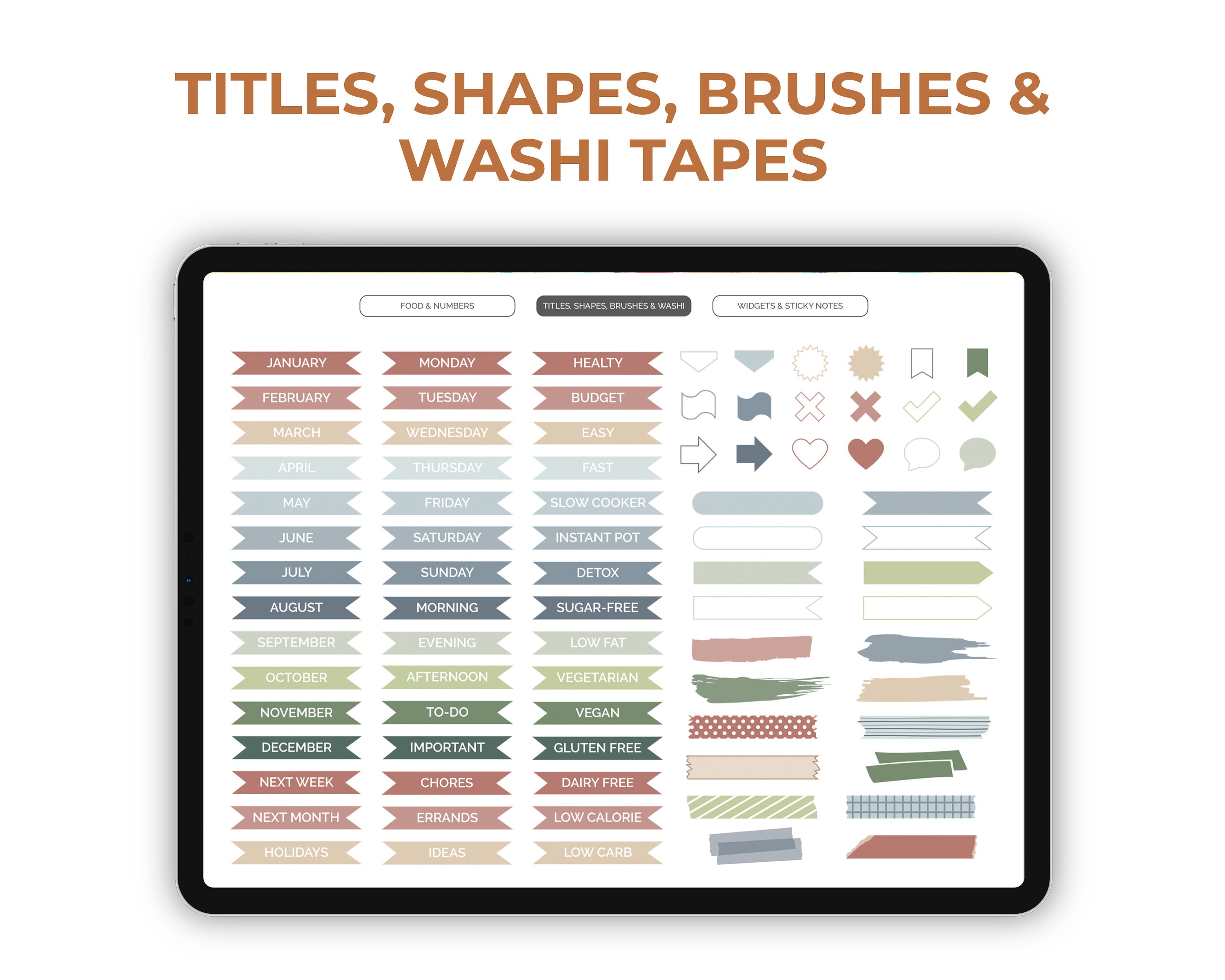 Food & Kitchen Digital Stickers for Goodnotes Digital Sticker - Etsy