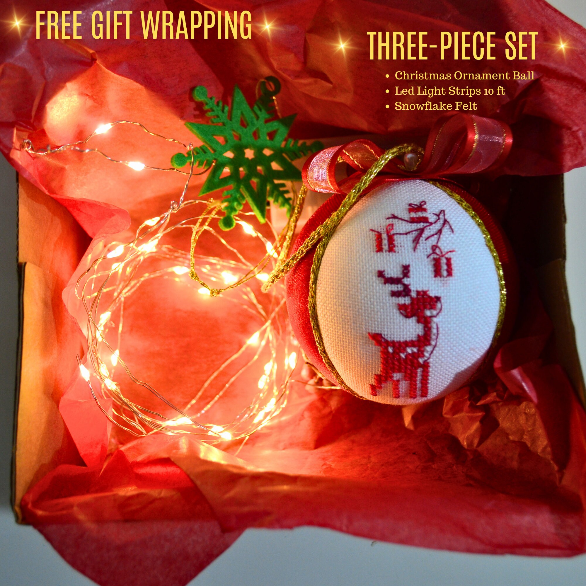 Cross Stitch Ornaments Finished,christmas Girl,hand-stitched Christmas ...