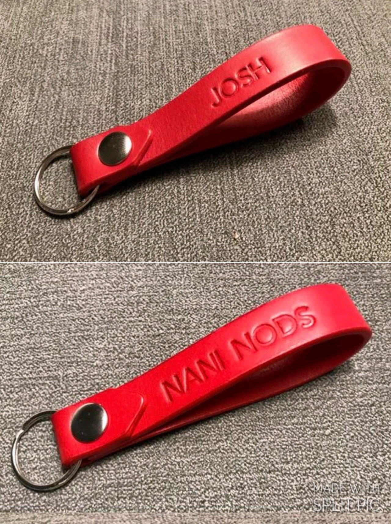 Personalised Red Leather Keyring Gift for Her Birthday Gift - Etsy UK