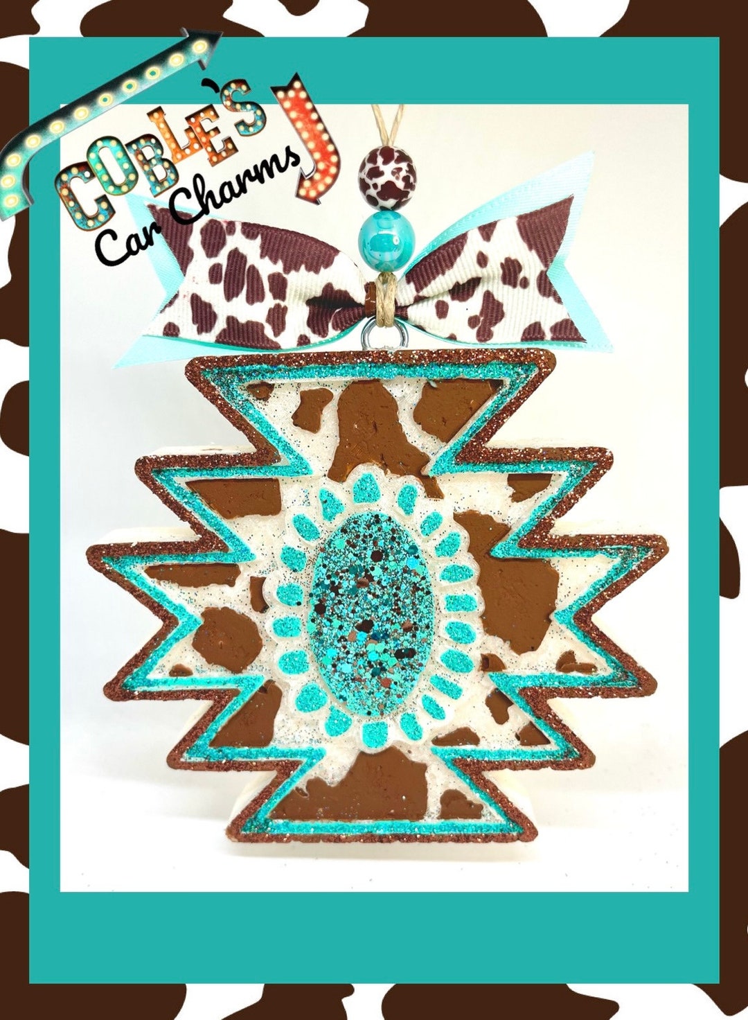 Aztec Cow Print Freshie - Etsy