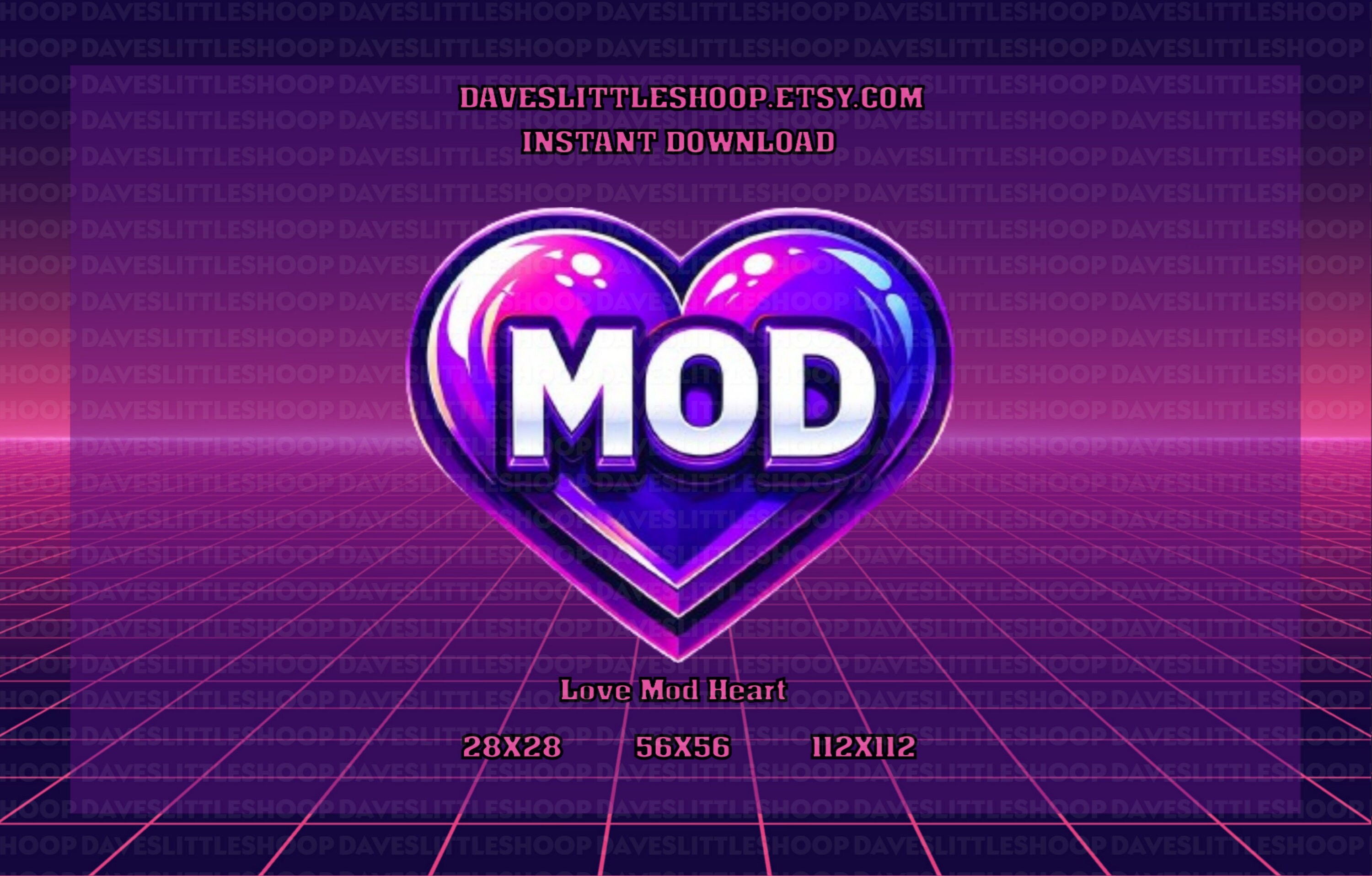 Mod Love Heart Emote Aesthetic Cute Emotes Mod Emote Emote for Streamer ...
