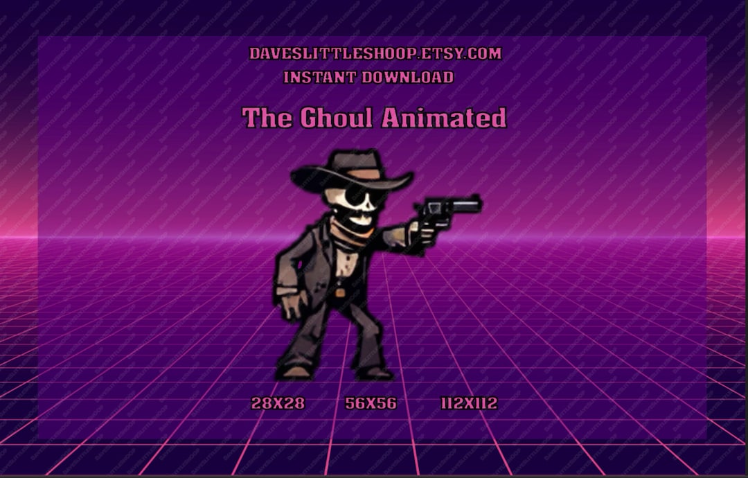 ANIMATED Fallout the Ghoul Twitch Emote Static Emote Reaction GIF ...