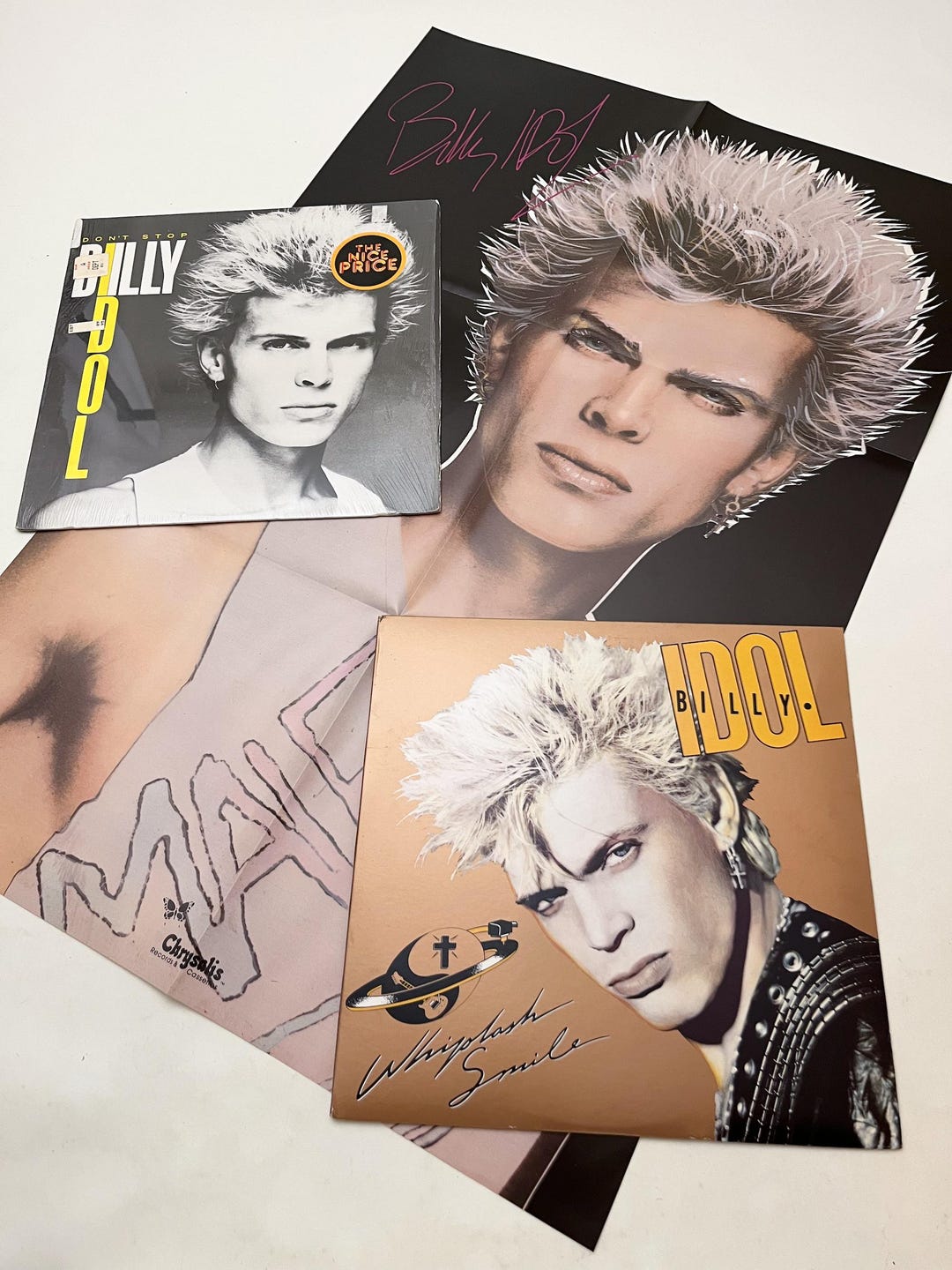 Billy Idol – Don't Stop / 1981 EP Vinyl + Poster / Chrysalis – 5V 44000 / Whiplash Smile / 1986 ...