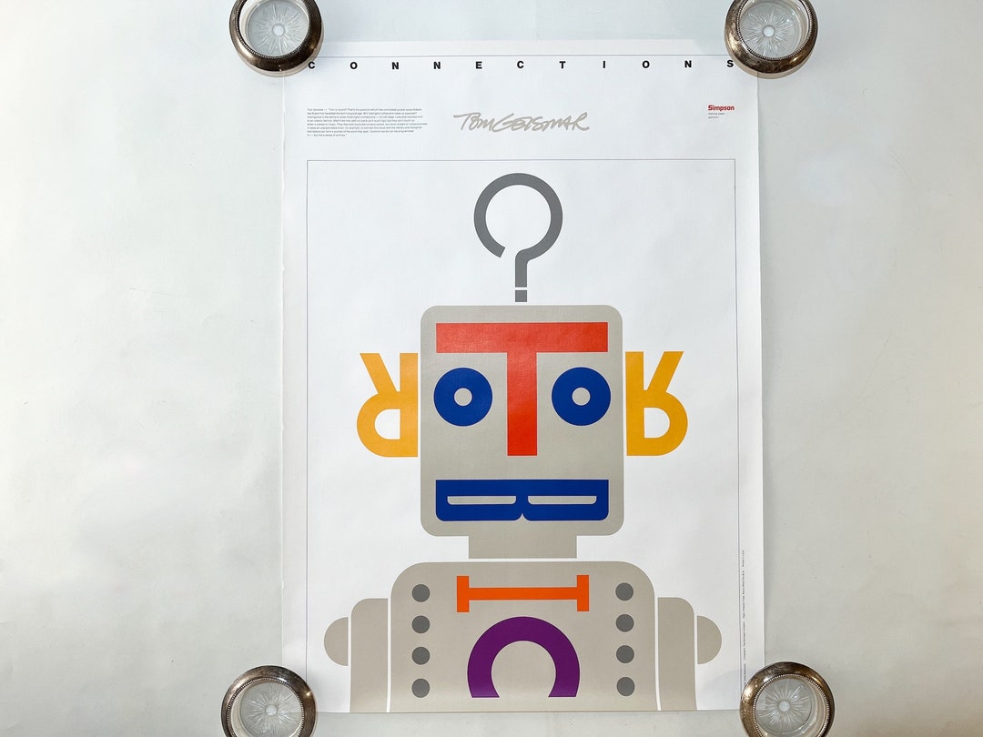 Original TOM GEISMAR 1981 Connections Robotic - Lithograph Poster ...