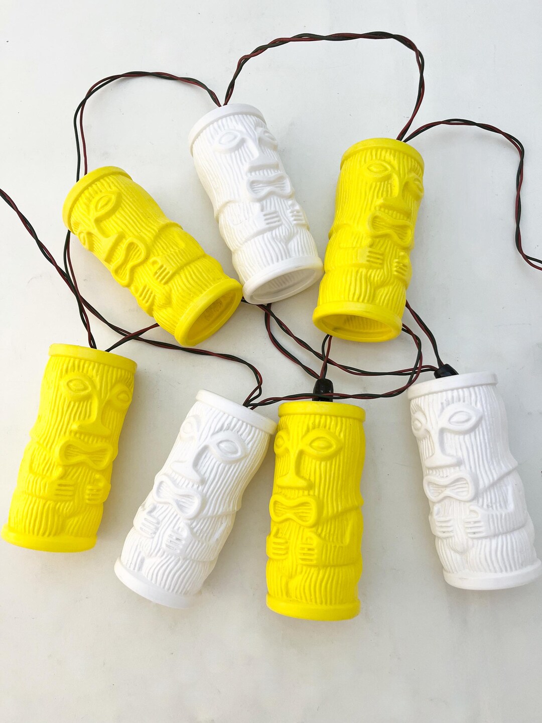 Vintage TIKI Blow Mold String Party Lights / 10' / Yellow-white - Etsy