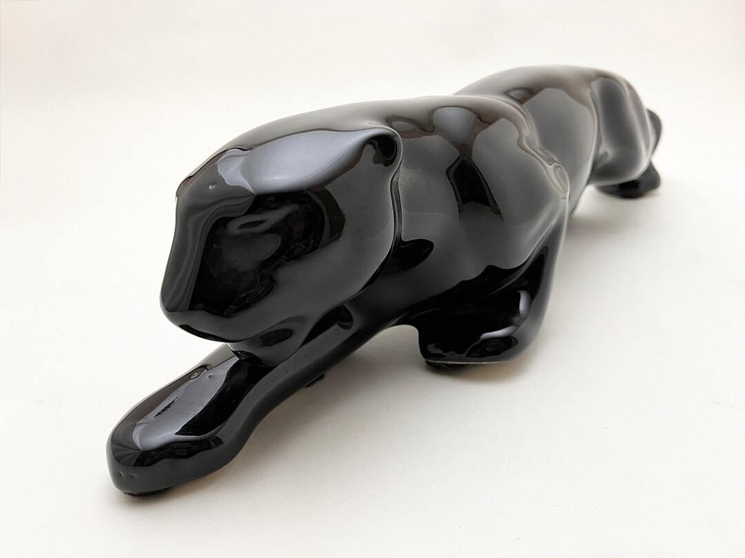 Vintage HAEGER BLACK PANTHER Ceramic Sculpture / 21 Long - Etsy