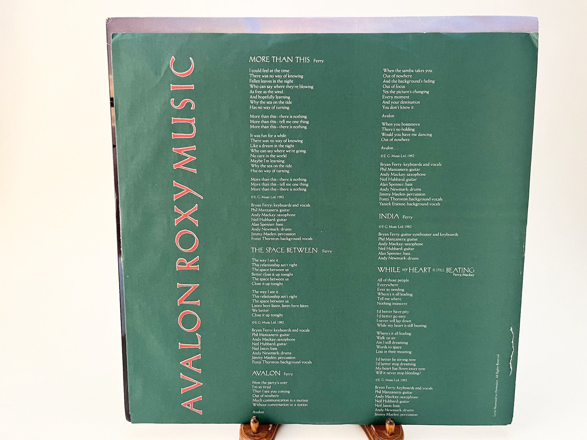 Roxy Music Avalon / Original 1982 Winchester Pressing Vinyl / Warner Bros. Records 1-23686 - Etsy