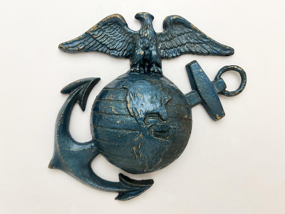 Heavy Cast Brass WWII USMC EGA Wall Ornament / Painted - Etsy