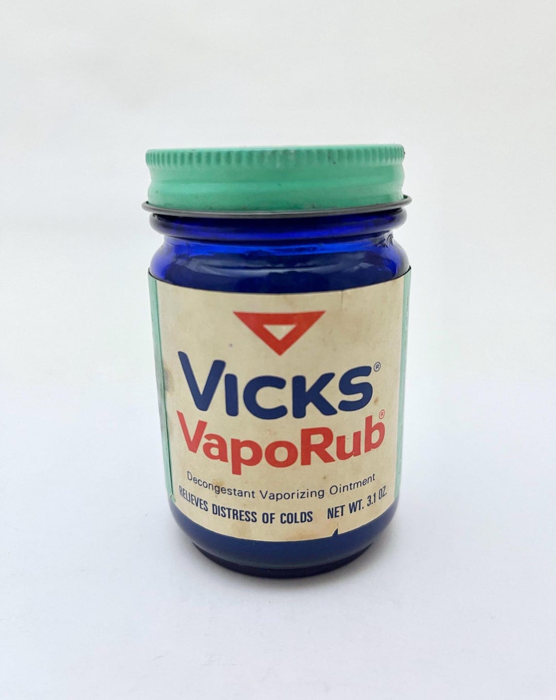 Vintage VICKS VAPORUB Glass Jar 3.1oz / Partial Content - Etsy