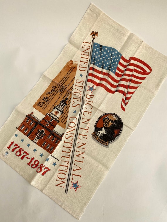 BICENTENNIAL CONSTITUTION 1787-1987 Linen Tea Towel Wall | Etsy