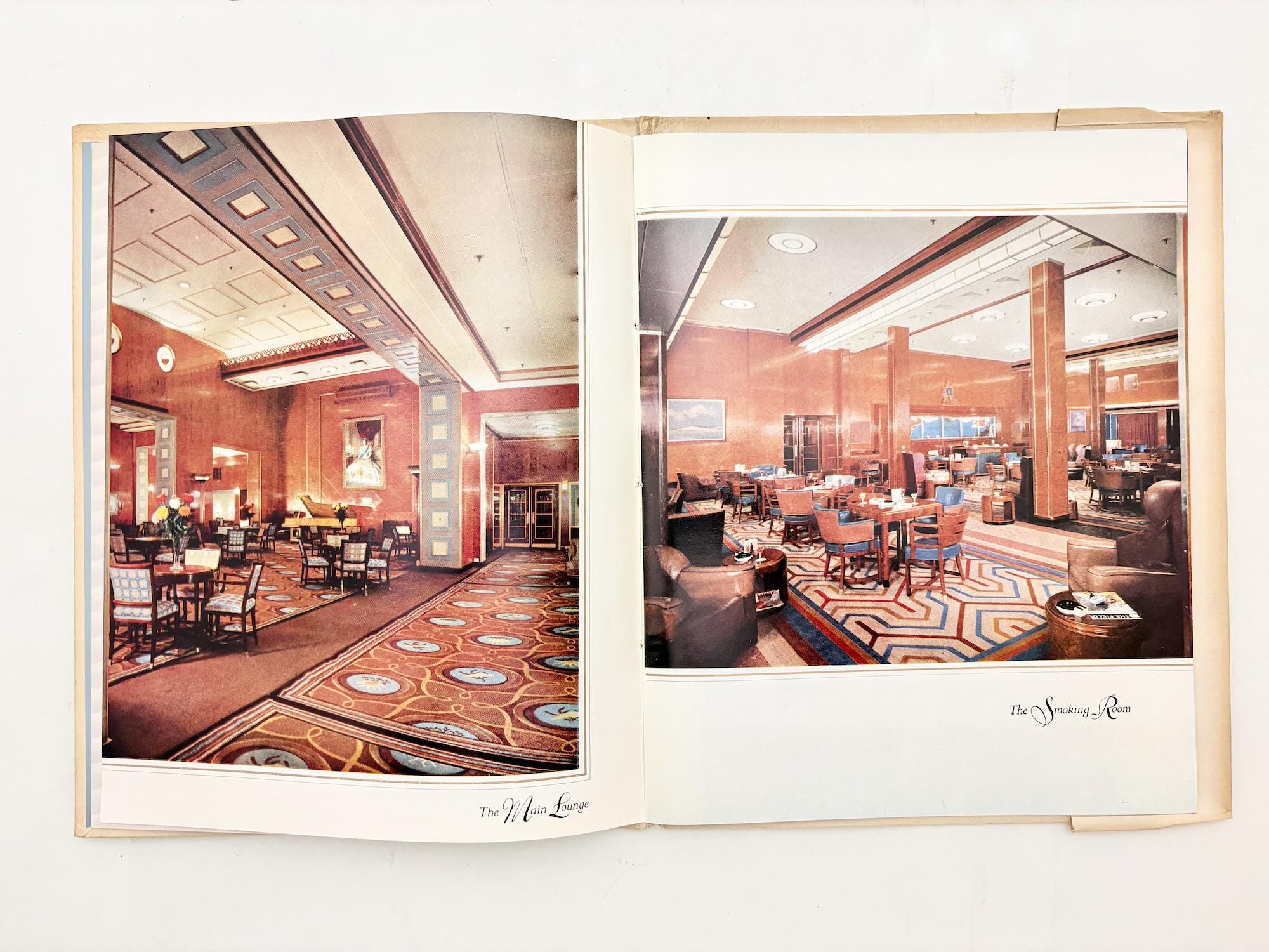 CUNARD LINE "my Voyage" RMS Queen Elizabeth Souvenir Book & 9 Menus ...