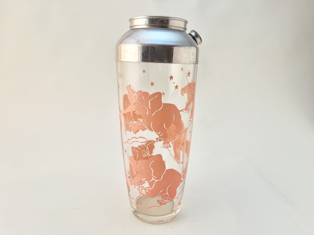 Hazel Atlas PINK ELEPHANTS Cocktail Shaker / 9 1/2 - Etsy