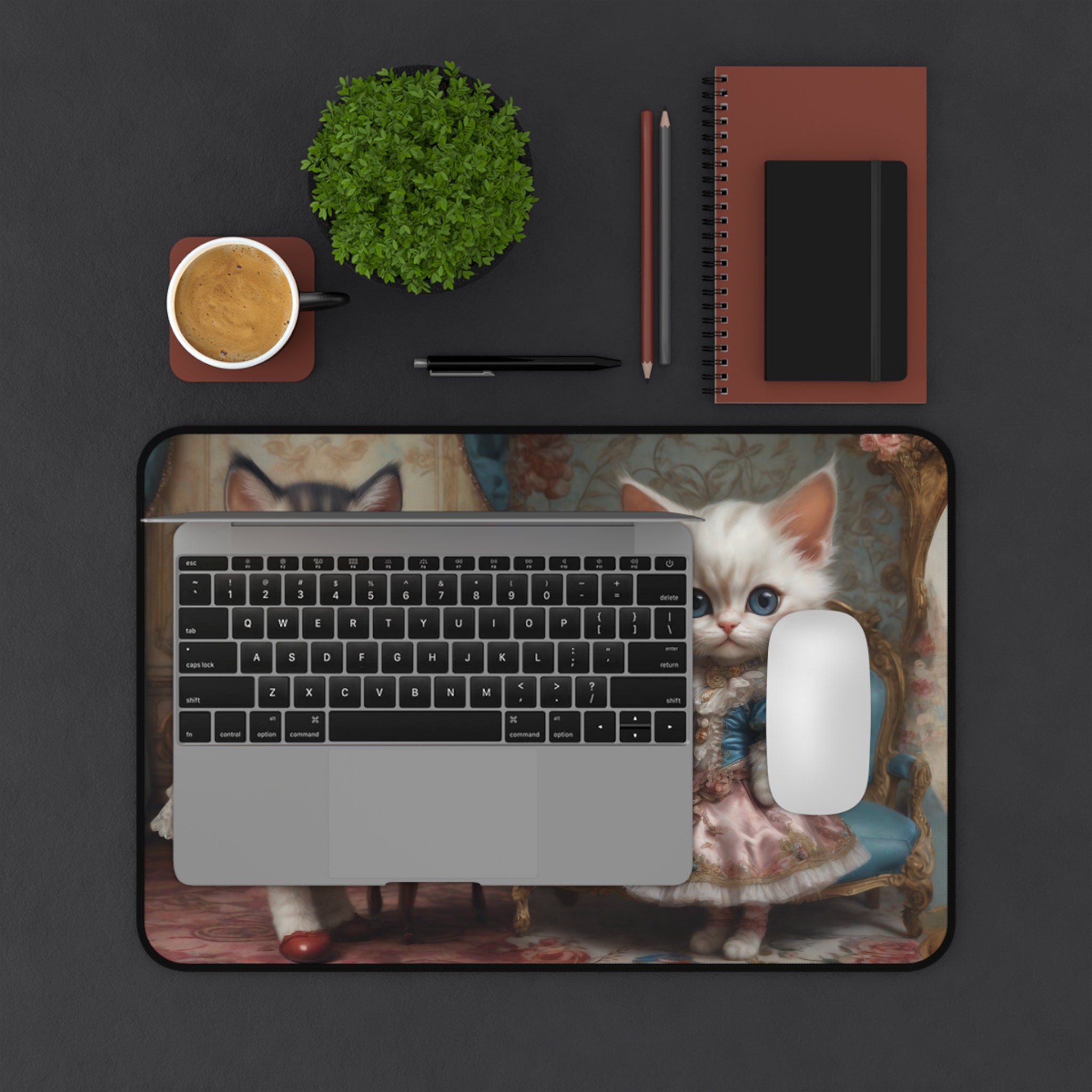 Bridgertin Kitties Desk Mat Funny Cat Desk Mat, Humorous Cat Mat, Cute ...