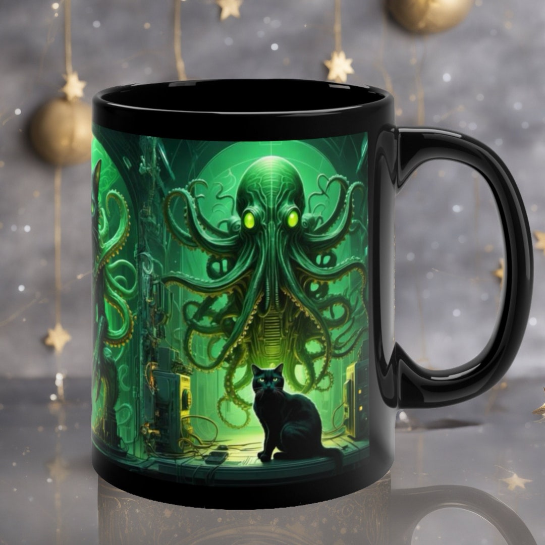 Cthulhu Cat Mug Funny Cathulhu Cat Cup Lovecraft Sci-fi - Etsy