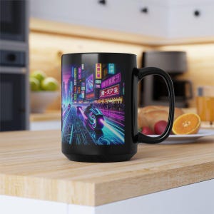 Tokyo TRON Mug - Inspired Neon TRON Legacy Painting Cup - Retro ...