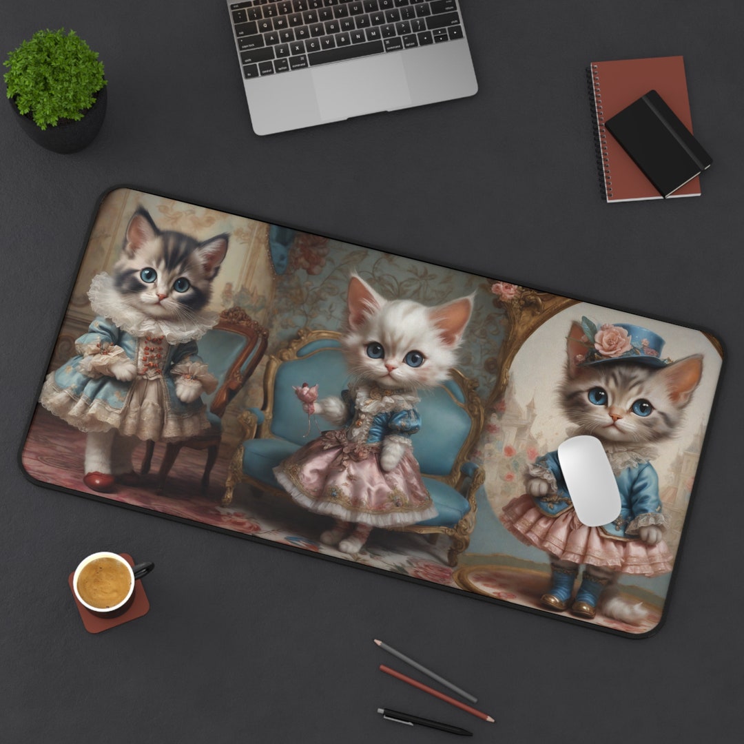 Bridgertin Kitties Desk Mat Funny Cat Desk Mat, Humorous Cat Mat, Cute ...