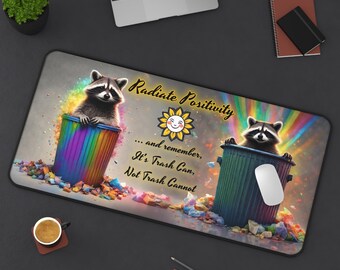 Raccoon Mouse Pad, Trash Panda Social Club Raccoon, Funny Racoon Decor ...