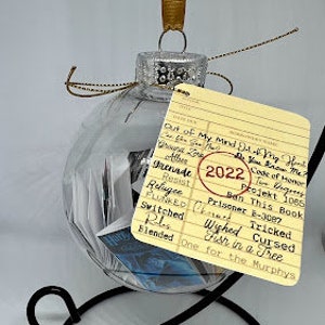 TAG ONLY - Year of Books Ornament Tag - Etsy