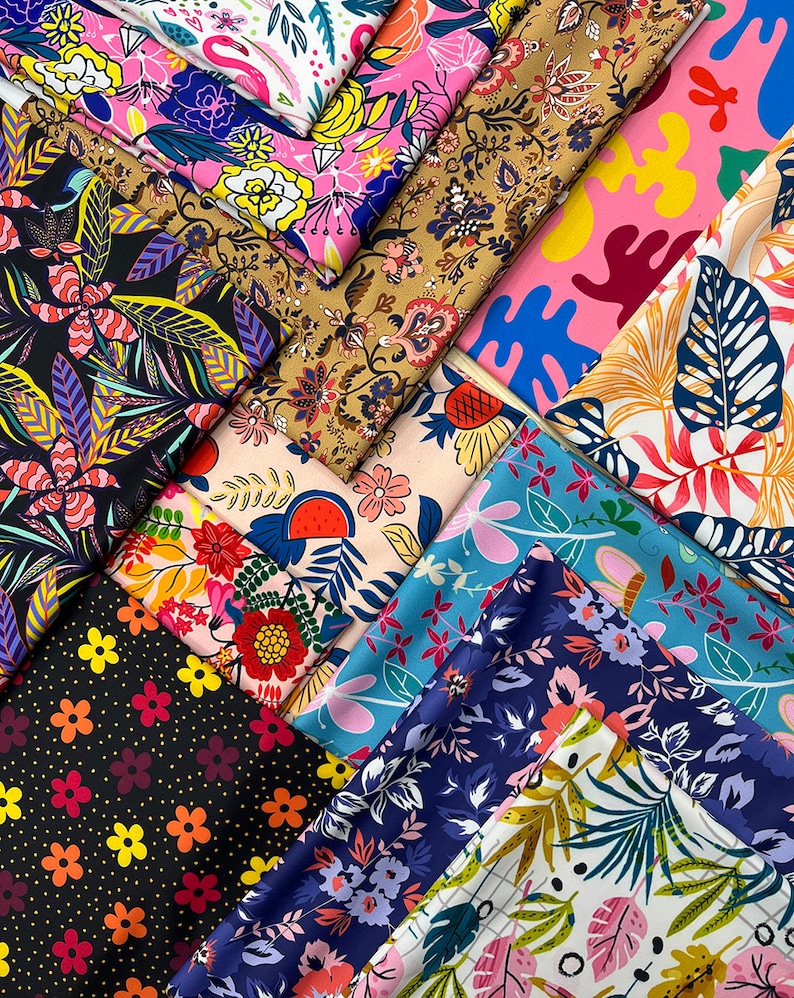 4-Wege-Stretch-Polyester-Spandex-Stoff kleiner Blumendruck 600202 ...