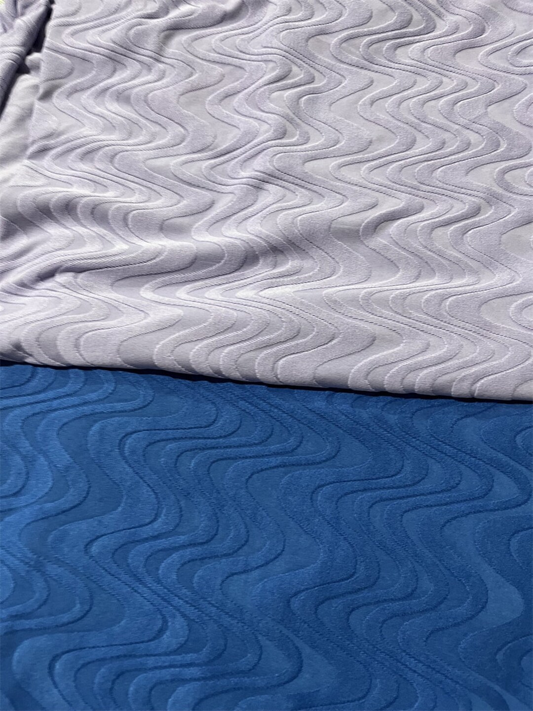 4 Stretch Way Polyester Spandex Wave Strips Fabric Fabric 270gsm Weight ...