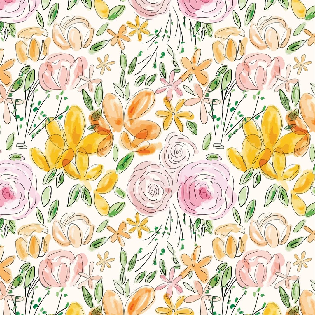 4 Way Stretched Polyester Spandex Flower Fabric Print -600923- Works ...