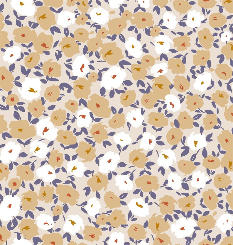 4 Way Stretched Polyester Spandex Flower Fabric Print - Etsy