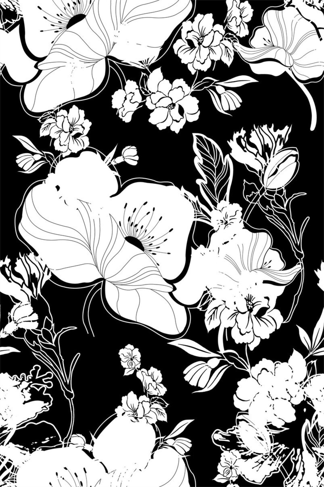 4 Way Stretched Polyester Spandex Flower Fabric Print- 300123- Support ...