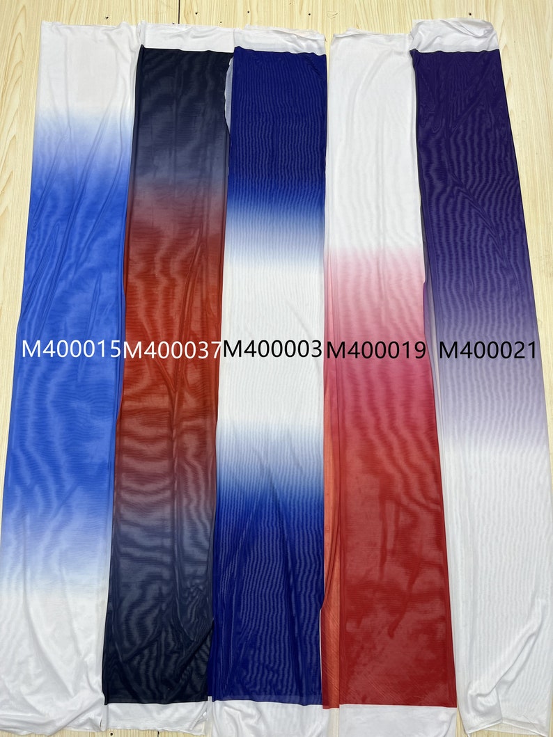 4 Way Stretched Way Polyester Spandex 40D Power Mesh Gradient Ombre ...