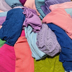 4 Stretch Way Polyester Spandex Dot Fabric 270gsm Weight Works for ...